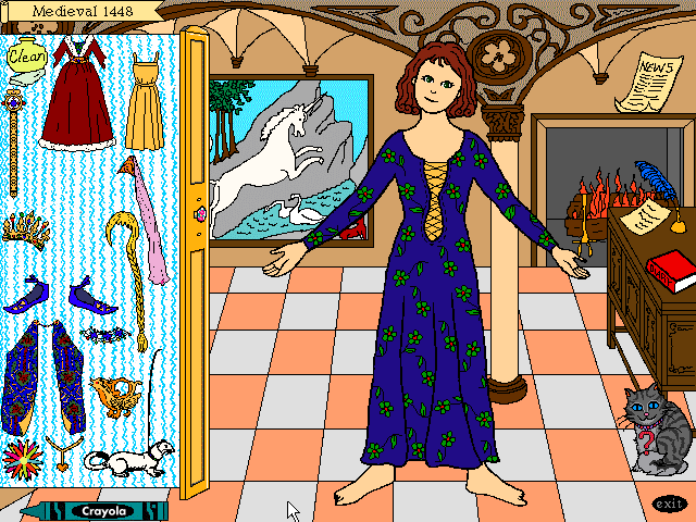 Screenshot of Magic Princess: Paper Doll Maker (Windows 16-bit, 1998 ...