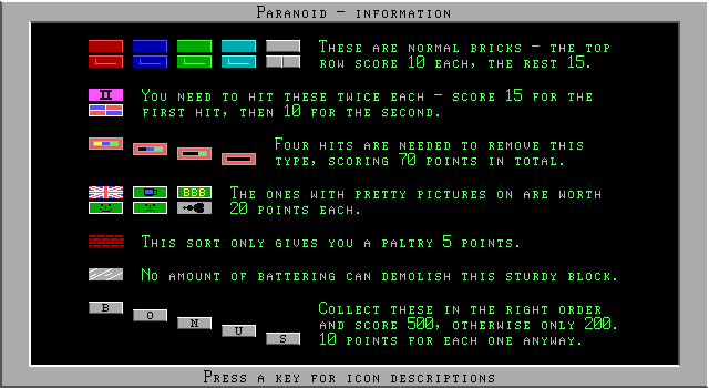 Screenshot of Paranoid (DOS, 1993) - MobyGames