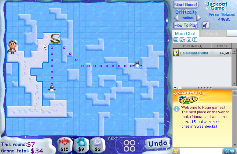Screenshot of Penguin Blocks (Browser, 2005) - MobyGames