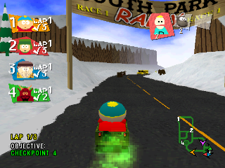 Screenshot of South Park Rally (PlayStation, 1999) - MobyGames