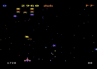 Screenshot of Galaxian (Atari 8-bit, 1979) - MobyGames