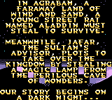 Screenshot of Disney's Aladdin (Game Boy Color, 1993) - MobyGames