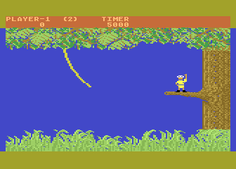 Screenshot of Jungle Hunt (Atari 8-bit, 1982) - MobyGames