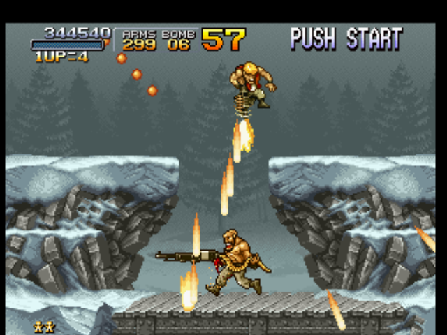 Screenshot of Metal Slug: Super Vehicle - 001 (PlayStation, 1996 ...