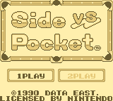 Screenshot of Side Pocket (Game Boy, 1986) - MobyGames