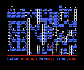 Screenshot of Championship Lode Runner (MSX, 1984) - MobyGames