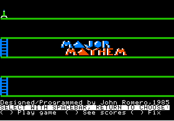 Screenshot of Major Mayhem (Apple II, 1987) - MobyGames