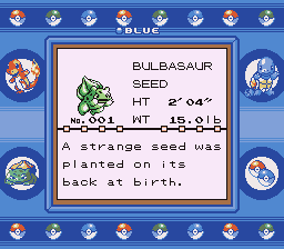 Screenshot of Pokémon Blue Version (Game Boy, 1998) - MobyGames