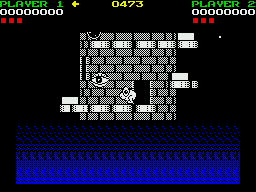 Screenshot of Tower Toppler (ZX Spectrum, 1987) - MobyGames