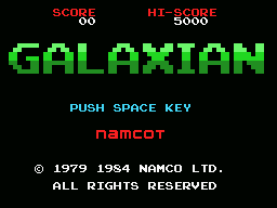 Screenshot of Galaxian (MSX, 1979) - MobyGames