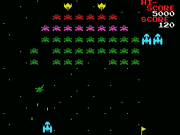 Screenshot of Galaxian (MSX, 1979) - MobyGames