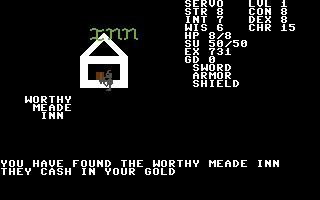 Screenshot of Telengard (Commodore 64, 1982) - MobyGames