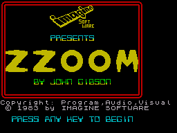 Screenshot of Zzoom (ZX Spectrum, 1983) - MobyGames