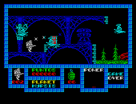 Screenshot of Game Over (ZX Spectrum, 1987) - MobyGames