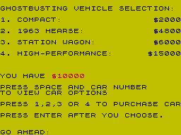 Screenshot of Ghostbusters (ZX Spectrum, 1984) - MobyGames