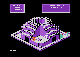 Screenshot of Crystal Castles (Atari 8-bit, 1983) - MobyGames