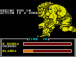 Screenshot of Street Fighter II (ZX Spectrum, 1991) - MobyGames