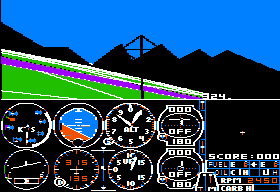 Screenshot of Flight Simulator II (Apple II, 1984) - MobyGames