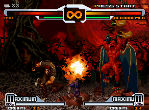 Screenshot of SVC Chaos: SNK vs. Capcom (Neo Geo, 2003) - MobyGames