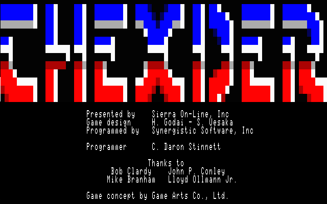 Screenshot of Thexder (TRS-80 CoCo, 1985) - MobyGames