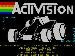 Screenshot of Enduro (ZX Spectrum, 1983) - MobyGames