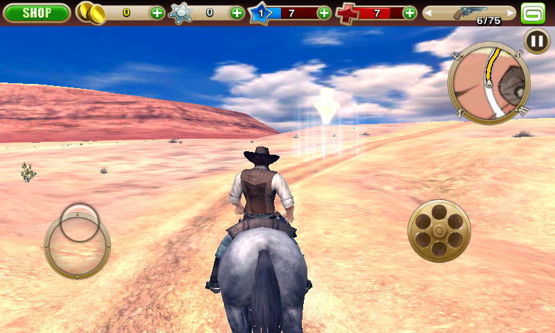 Screenshot of Six-Guns (Android, 2011) - MobyGames
