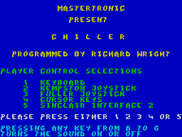 Screenshot of Chiller (ZX Spectrum, 1984) - MobyGames