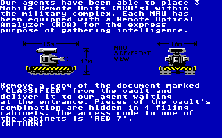 Screenshot of Hacker II: The Doomsday Papers (Atari ST, 1986) - MobyGames
