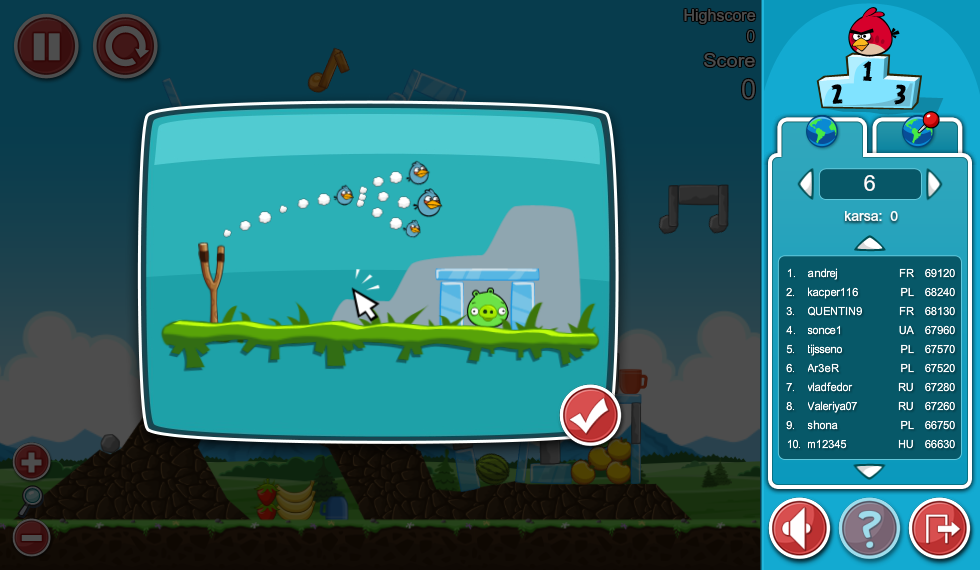 Screenshot of Angry Birds: Breakfast (Browser, 2014) - MobyGames
