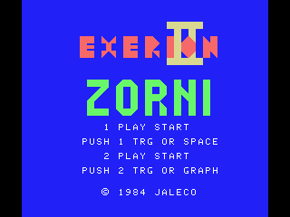 Screenshot of Exerion II: Zorni (MSX, 1984) - MobyGames