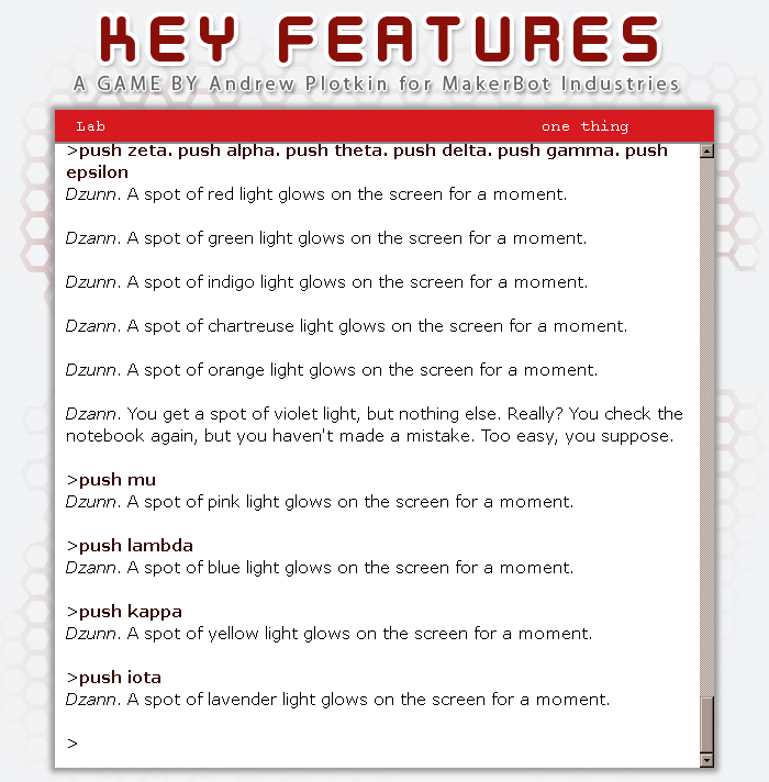 Screenshot of Key Features (Browser, 2012) - MobyGames