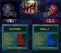 Screenshot of NFL Quarterback Club (SNES, 1994) - MobyGames
