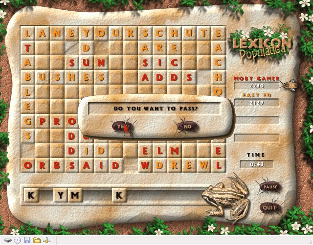 Screenshot of Lexicon Word Challenge (Windows, 1998) - MobyGames