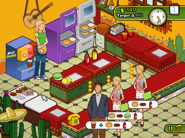 Screenshot of Burger Restaurant 2 (Browser, 2008) - MobyGames
