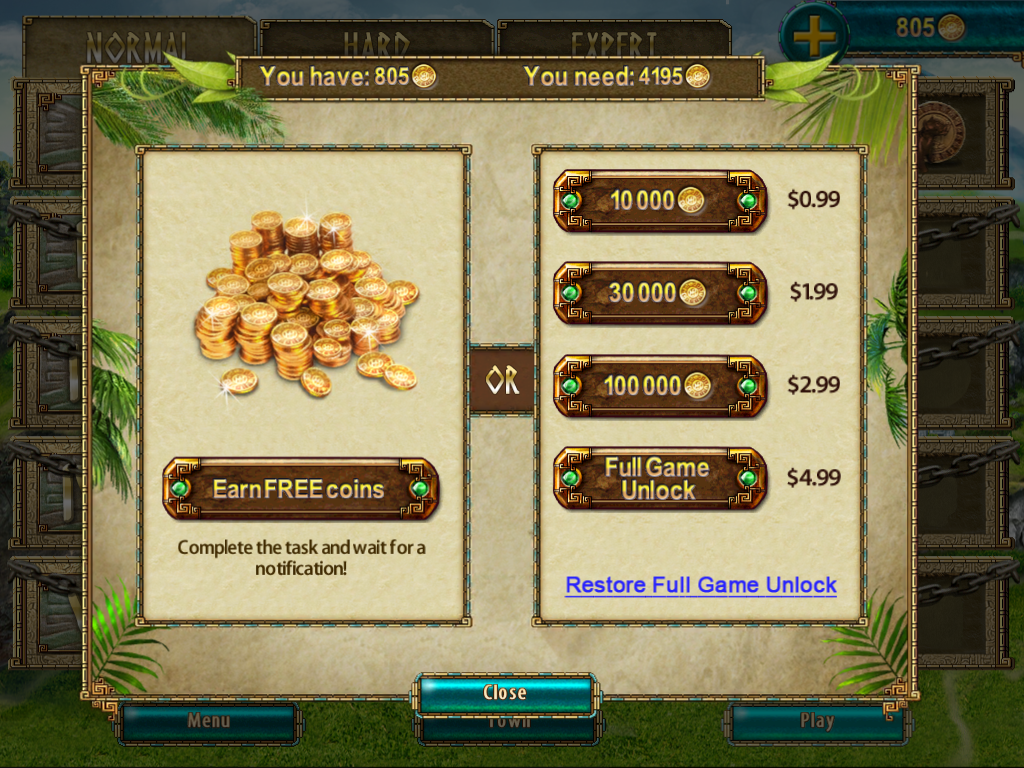 Screenshot of The Treasures of Montezuma 2 (iPad, 2009) - MobyGames
