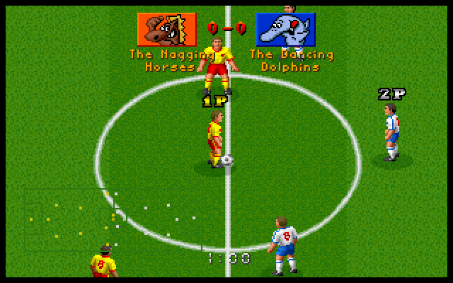 Screenshot of Action Soccer (DOS, 1995) - MobyGames