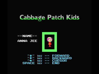 Screenshot of Cabbage Patch Kids Adventures in the Park (MSX, 1984 ...