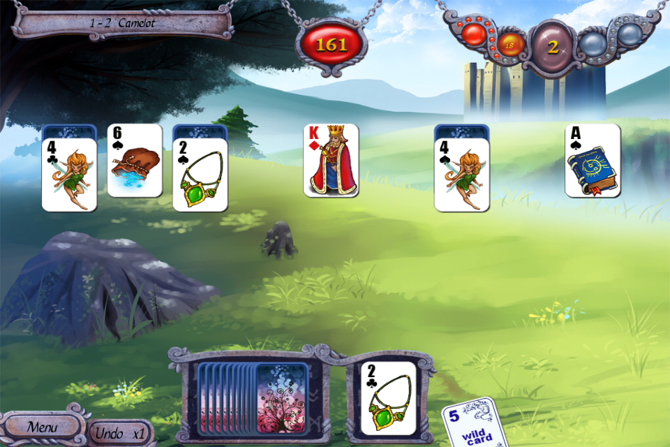 Screenshot of Avalon Legends Solitaire (iPhone, 2011) - MobyGames
