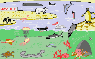 Screenshot of Let's Spell Out and About (Amiga, 1990) - MobyGames