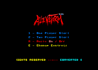 Screenshot of Alien Storm (Amstrad CPC, 1990) - MobyGames