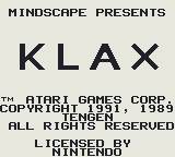 Screenshot of Klax (Game Boy, 1990) - MobyGames