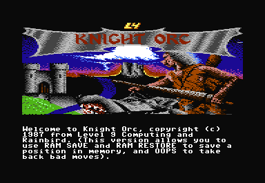 Screenshot of Knight Orc (Commodore 64, 1987) - MobyGames