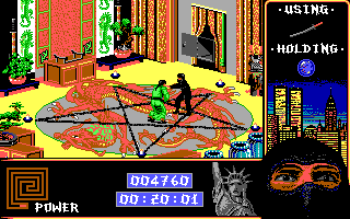 Screenshot of Last Ninja 2: Back with a Vengeance (DOS, 1988) - MobyGames