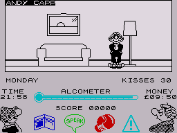 Screenshot of Andy Capp (ZX Spectrum, 1987) - MobyGames