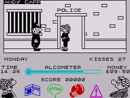 Screenshot of Andy Capp (ZX Spectrum, 1987) - MobyGames