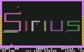Screenshot of Snake Byte (Commodore 64, 1982) - MobyGames