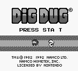Screenshot of Dig Dug (Game Boy, 1982) - MobyGames