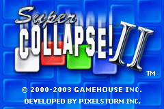 Screenshot of Super Collapse! II (Game Boy Advance, 2002) - MobyGames