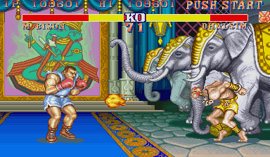 Screenshot of Street Fighter II: Champion Edition (Sharp X68000, 1992) - MobyGames