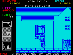 Screenshot of Wonder Boy in Monster Land (ZX Spectrum, 1987) - MobyGames